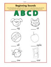 Beginning Sounds Worksheets - ABCD | Phonics Worksheet