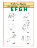 Beginning Sounds Worksheets - EFGH | Phonics Worksheet