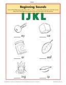 Beginning Sounds Worksheets - IJKL | Phonics Worksheet