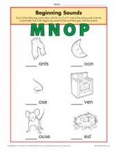 Beginning Sounds Worksheets - MNOP | Phonics Worksheet