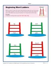 Word Ladder Worksheets | Phonetics Reading Activities