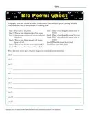 Halloween Writing Activity | Bio Poem about Ghosts!