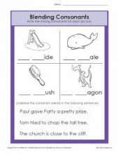 Consonant Blends Worksheets | Phonics