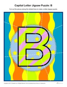 Capital Letter Jigsaw Puzzle: B | Printable Puzzle Activity