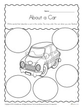Kindergarten Writing Prompt - About a Car