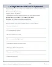Predicate Adjectives | Examples, Definition, Practice Worksheets