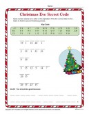 Christmas Eve Secret Code | Christmas Worksheets For Kids