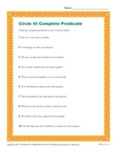 What is the complete predicate of the sentence below?