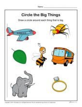 Circle the Big Things | Printable Pre-K Activity