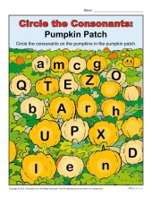 Consonant Worksheets for Kindergarten and First Grade