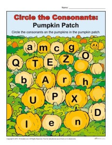 Consonant Worksheets for Kindergarten and First Grade
