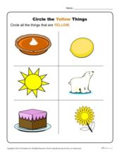 Circle the Yellow Things | Preschool Color Worksheets