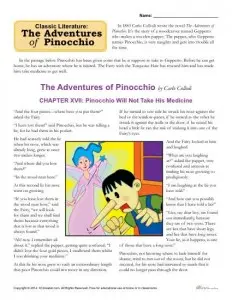 Pinocchio | Printable Literature Comprehension Set