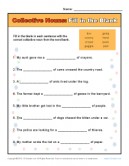 Collective Noun Worksheets | Grammar Practice