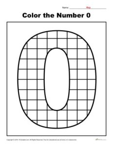 Color the Number 0 | Preschool Number Worksheet
