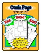 Comic Strip Template for Elementary School Writing Activities