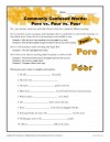 Pore vs. Pour vs Poor Worksheet | Easily Confused Words