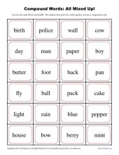 Printable compound Words Worksheets | Open, Closed, Hyphenated