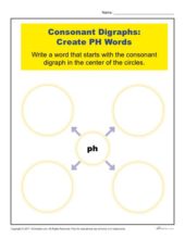 Consonant Digraph Worksheets | PH Words