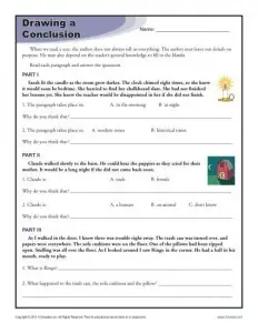 Drawing Conclusions Worksheets