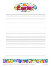 Easter Printable Lined Writing Paper
