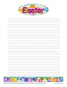 Easter Printable Lined Writing Paper