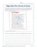 Edgar Allan Poe Worksheets | Printable Activities