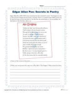 Edgar Allan Poe Worksheets | Printable Activities