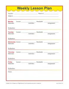 Weekly Detailed Lesson Plan Template - Elementary