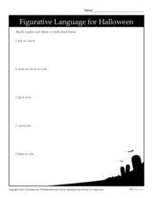 Halloween Similes and Idioms | Printable Figurative Language Halloween ...