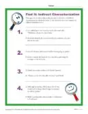 Which sentence is an example of indirect characterization?