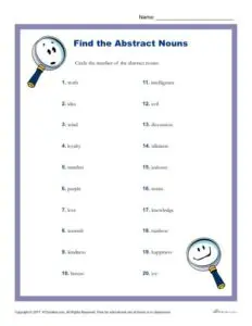 Which of these words is an abstract noun?