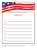 Printable Fourth of July Acrostic Poem