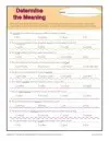 Determine the Meaning | Context Clues Worksheets for 4th Grade