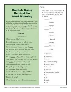 Hamlet: Using Context for Word Meaning