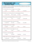 Homographs and Context Clues | High School Worksheets