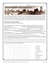 Analyzing Words with Context Clues | Middle School Worksheet