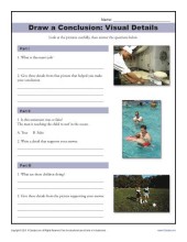 Visual Details | Drawing Conclusions Worksheet for Middle School