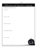 Halloween Idioms | Printable Figurative Language Halloween Activity