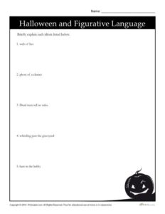 Halloween Idioms | Printable Figurative Language Halloween Activity