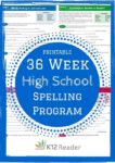 High School Spelling Words Program | Free, 36 Weeks