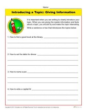 Introducing a Topic: Giving Information | Writing Introductions