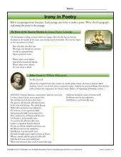 Irony Worksheets | Figurative Language