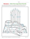 Kwanzaa Coloring Sheet | Color the Long Vowels Activity
