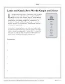 Greek and Latin Root Words Worksheets | Graph and Meter