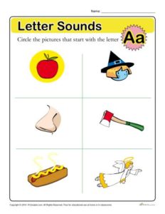 Letter Sounds: A | Preschool Letter Worksheet
