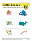 Letter Sounds: C | Preschool Letter Worksheet