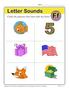 Letter Sounds: F | Preschool Letter Worksheet