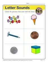 Letter Sounds: N | Preschool Letter Worksheet