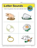 Letter Sounds: R | Preschool Letter Worksheet